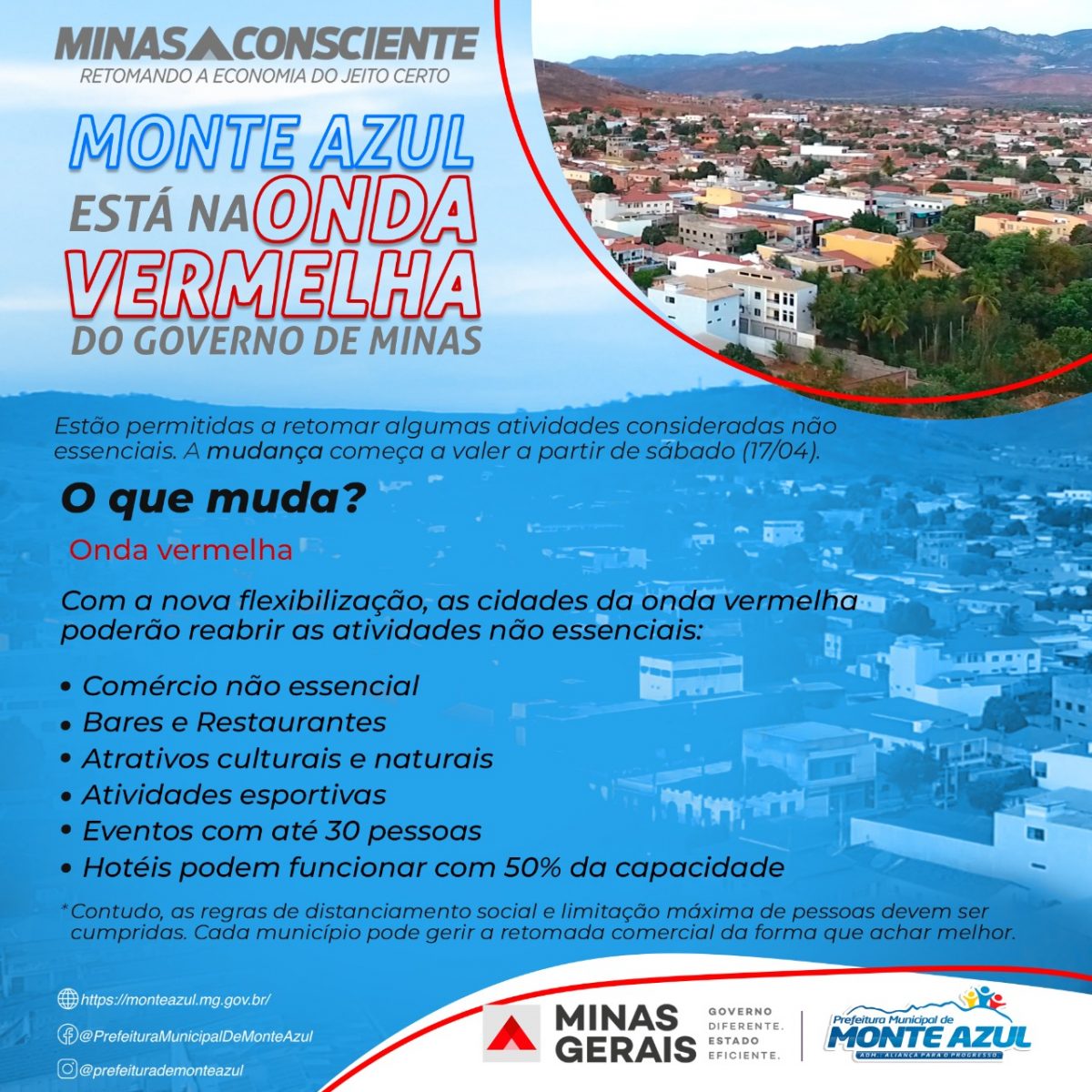 MONTE AZUL ESTÁ NA “ONDA VERMELHA” DO PLANO MINAS CONSCIENTE ...