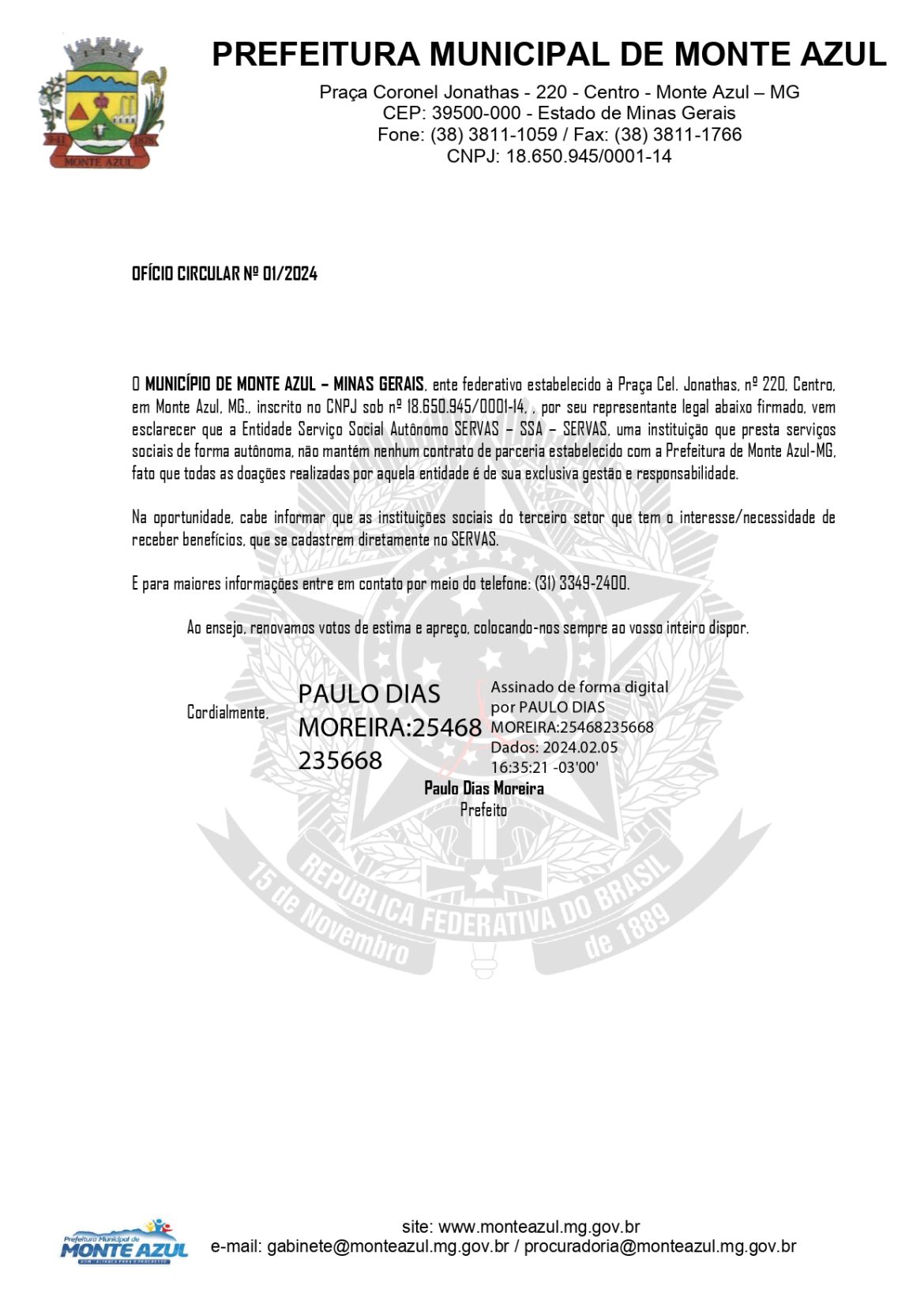 Modelo Oficio Circular