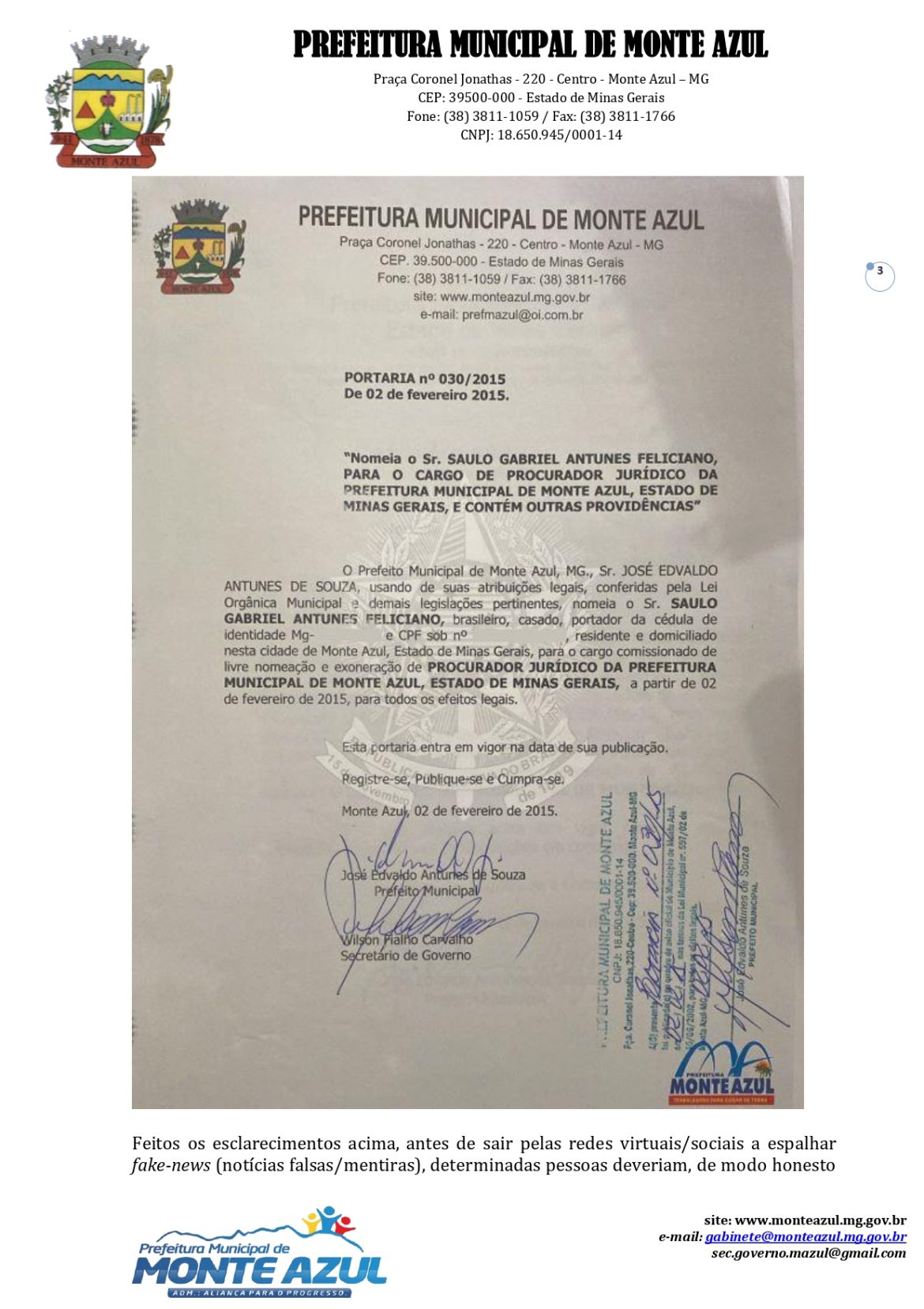 NOTA PÚBLICA DE ESCLARECIMENTO – CONSTRUÇÃO DA CRECHE PRÓ-INFÂNCIA DE ...